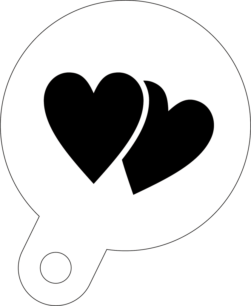 Cappuccino Hearts coffee stencil – Stencil Warehouse