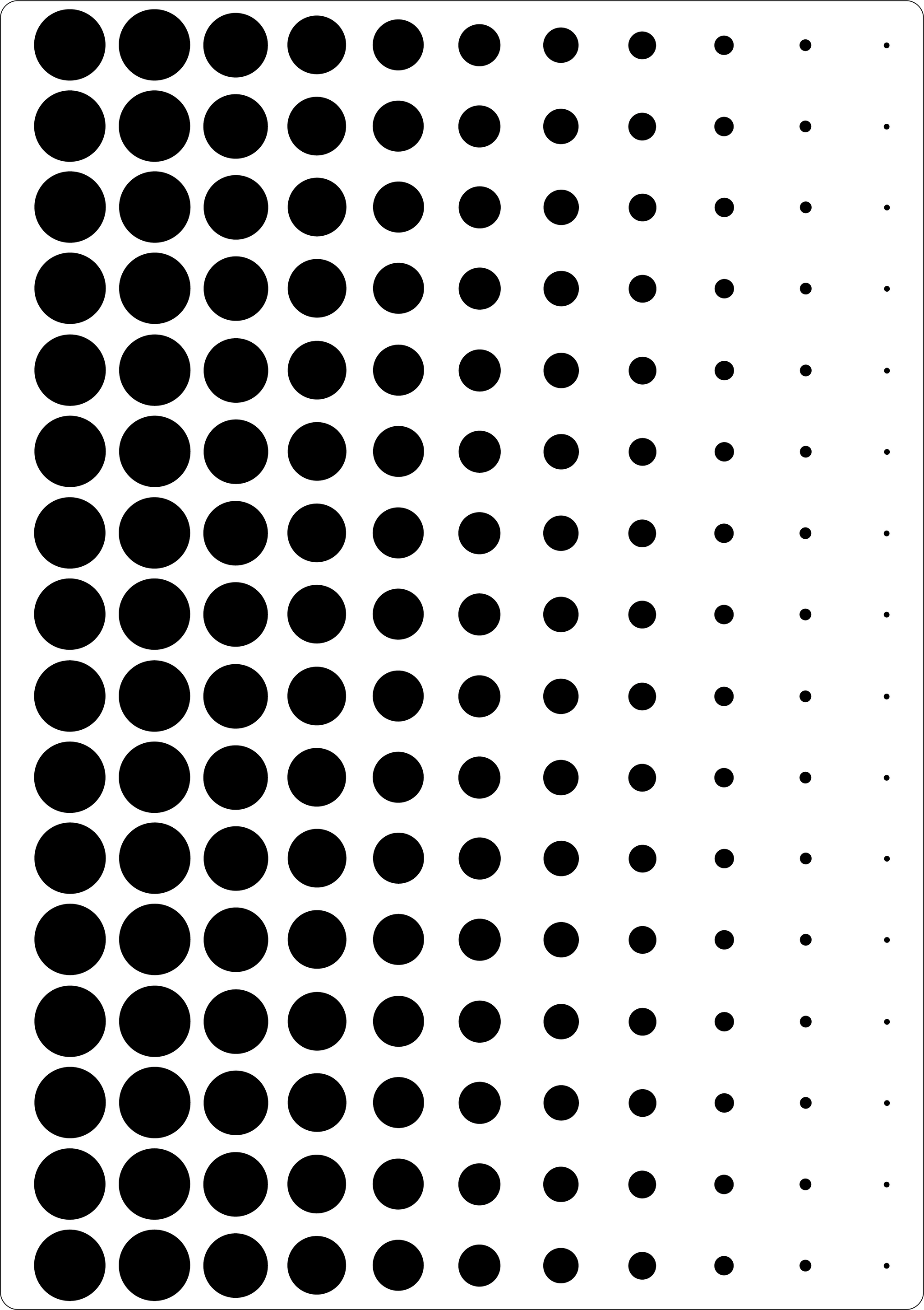 Benday Fading Dots Pointillism Template – Stencil Warehouse