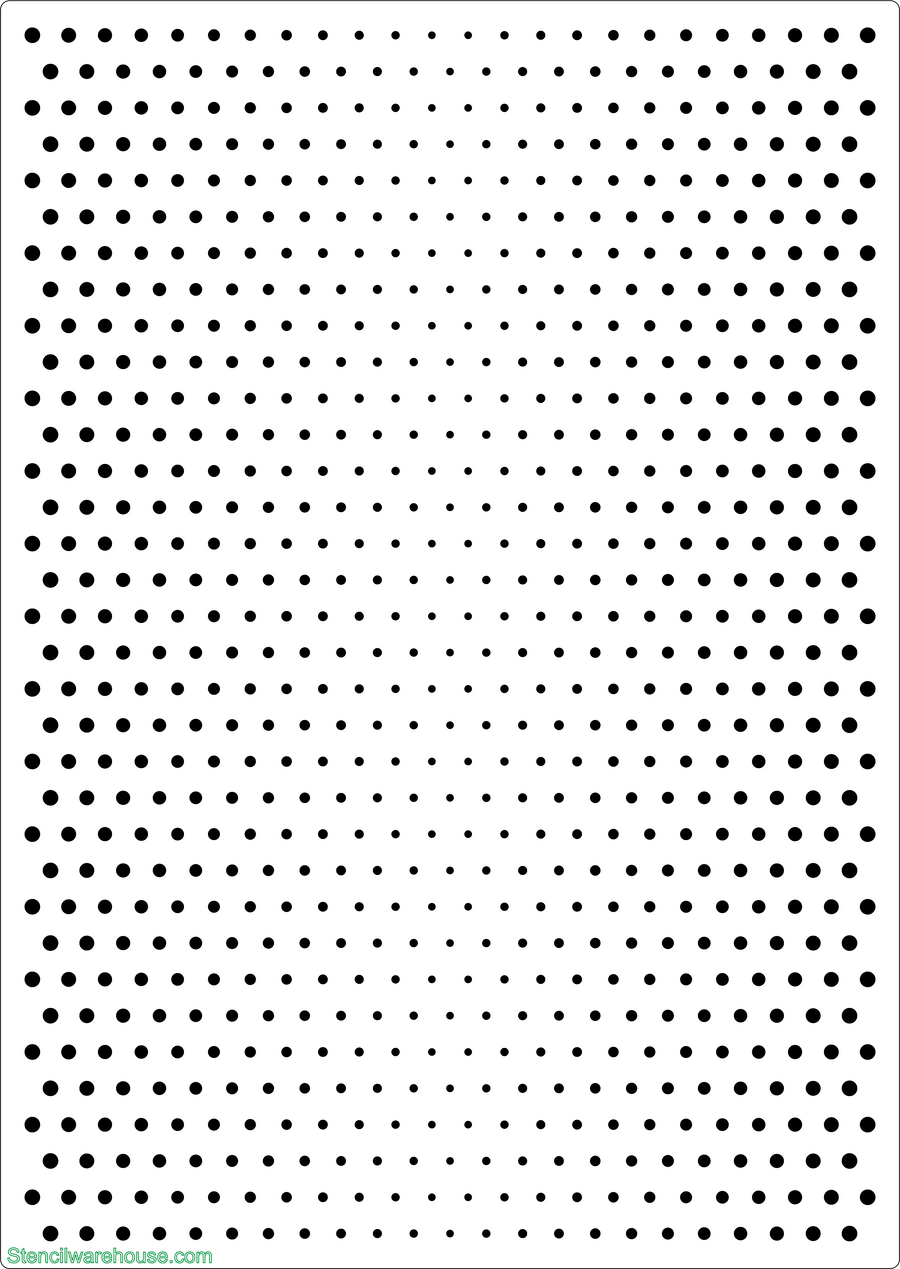 Benday Pointillism Stencil 5mm fading to 2.5mm dots – Stencil Warehouse