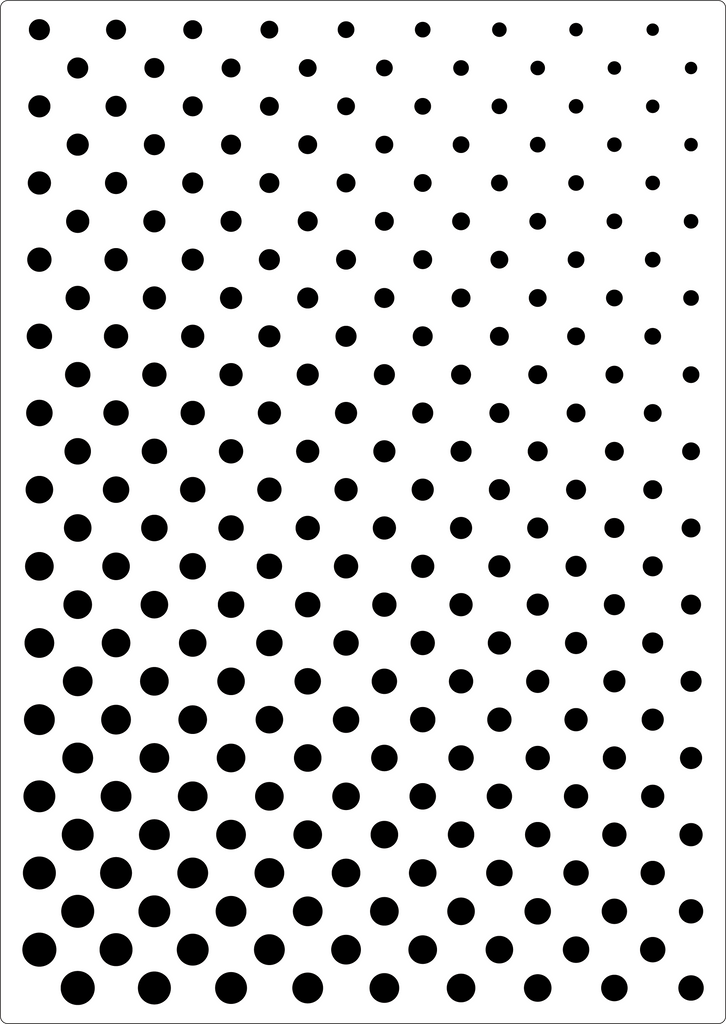 Benday 14mm fading to 5mm staggered pointillism dots stencil – Stencil ...