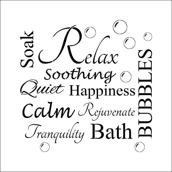 Soak Relax Bubbles – Stencil Warehouse