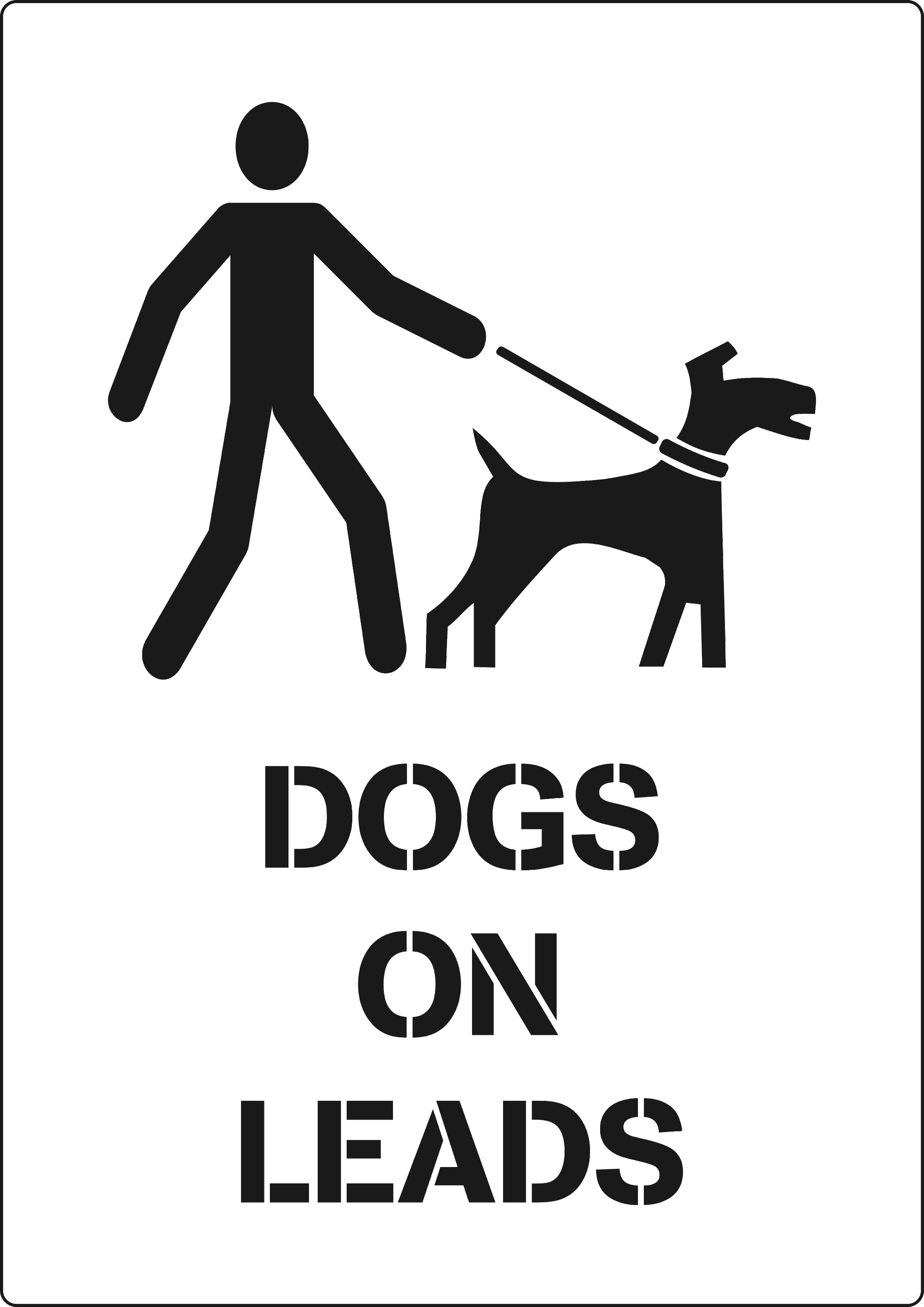 Dogs On Leads – Stencil Warehouse