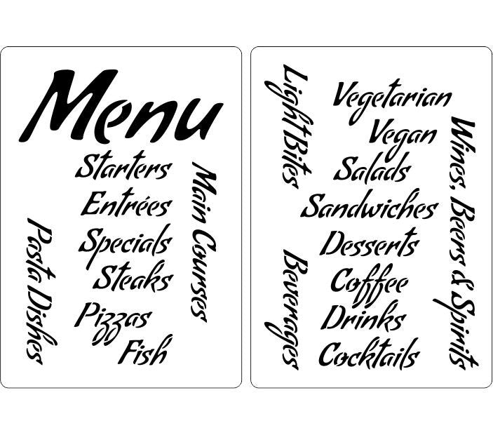 Chalkboard Menu Stencil 1 – Stencil Warehouse